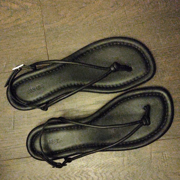 ME+EM | Shoes | Meem Leather Knotted Thong Sandals | Poshmark